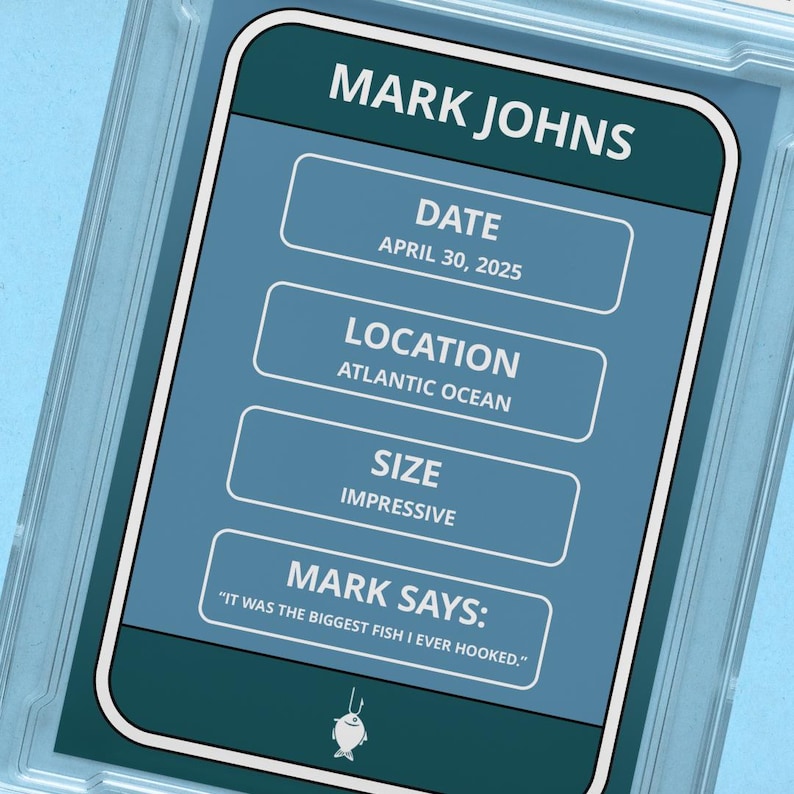 Custom FISHING LEGENDS Collectors Card Slab or Digital Design - Etsy