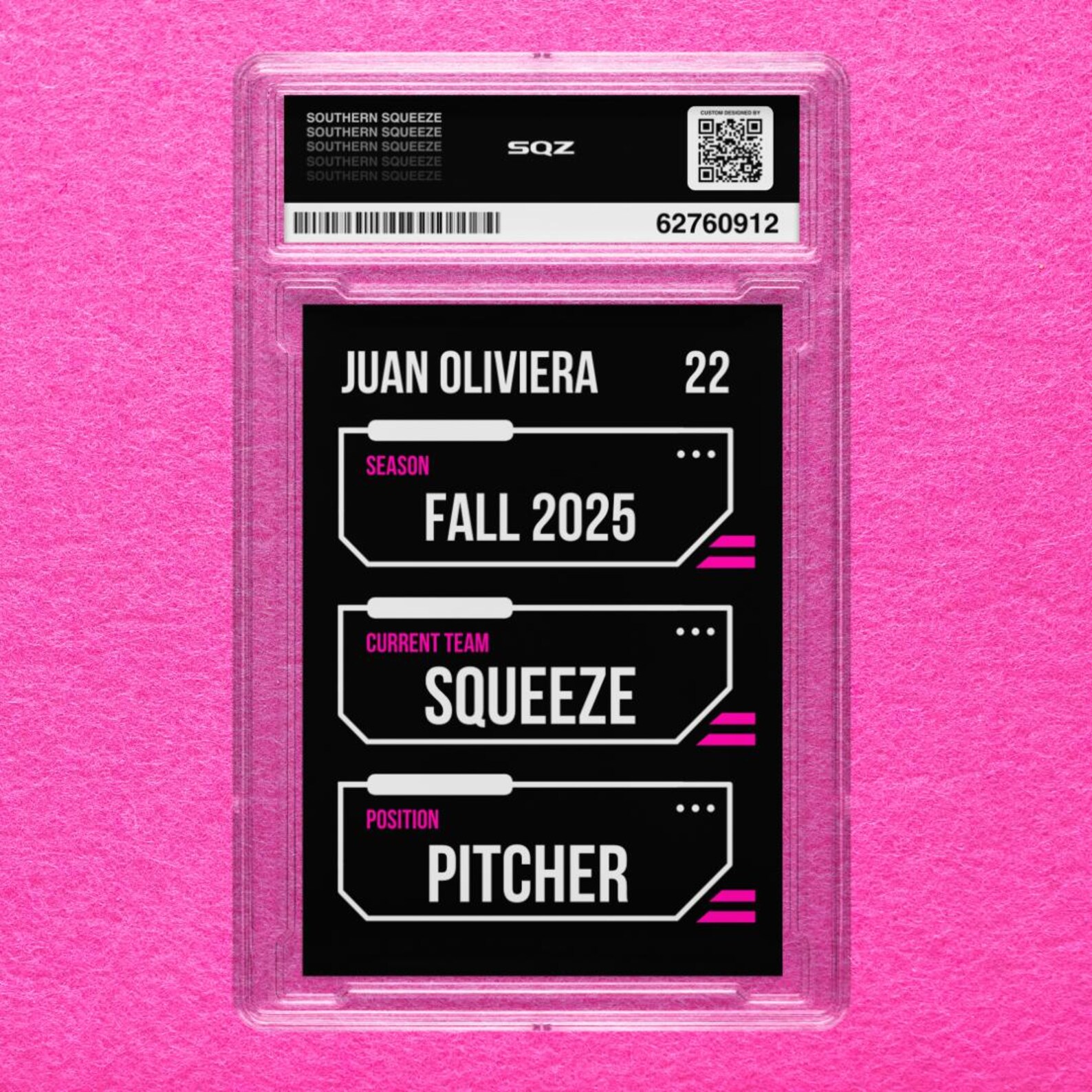 Custom NEON LINES Baseball Card Slab or Digital Design - Holographic ...