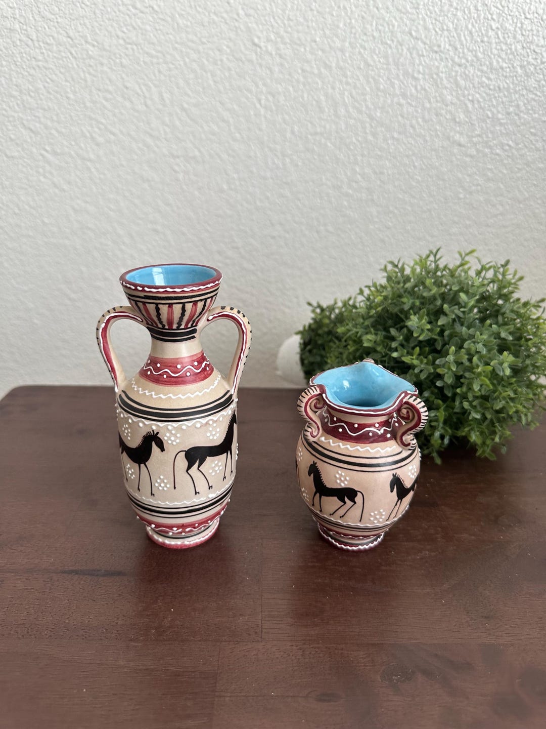 Volpi Deruta Italy Vintage Numbered Pottery Hand Painted Vases SMALL ...