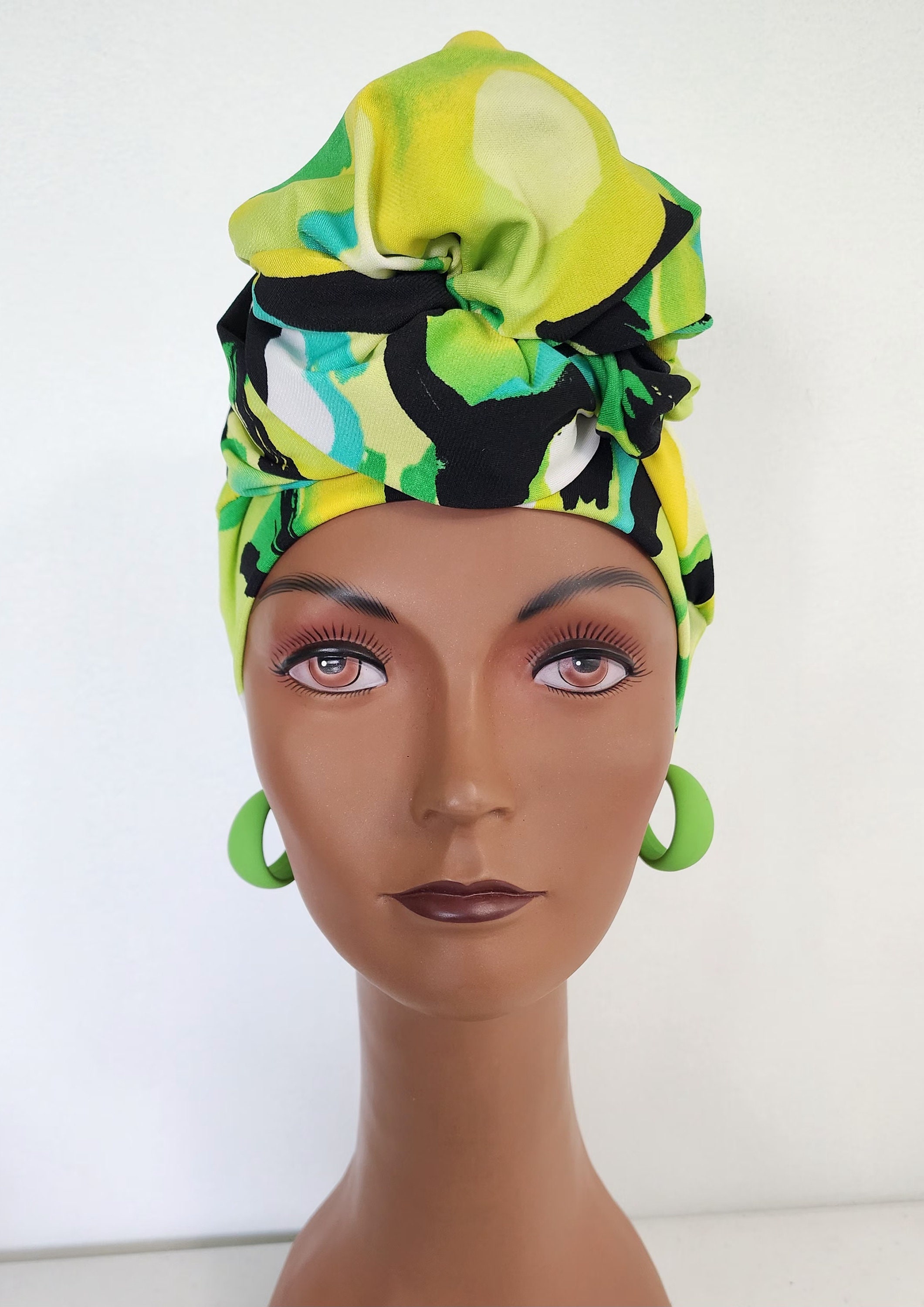 The Draping Hat, Hat Wrap, Multi-color Shades of Green, Turbans, Head ...