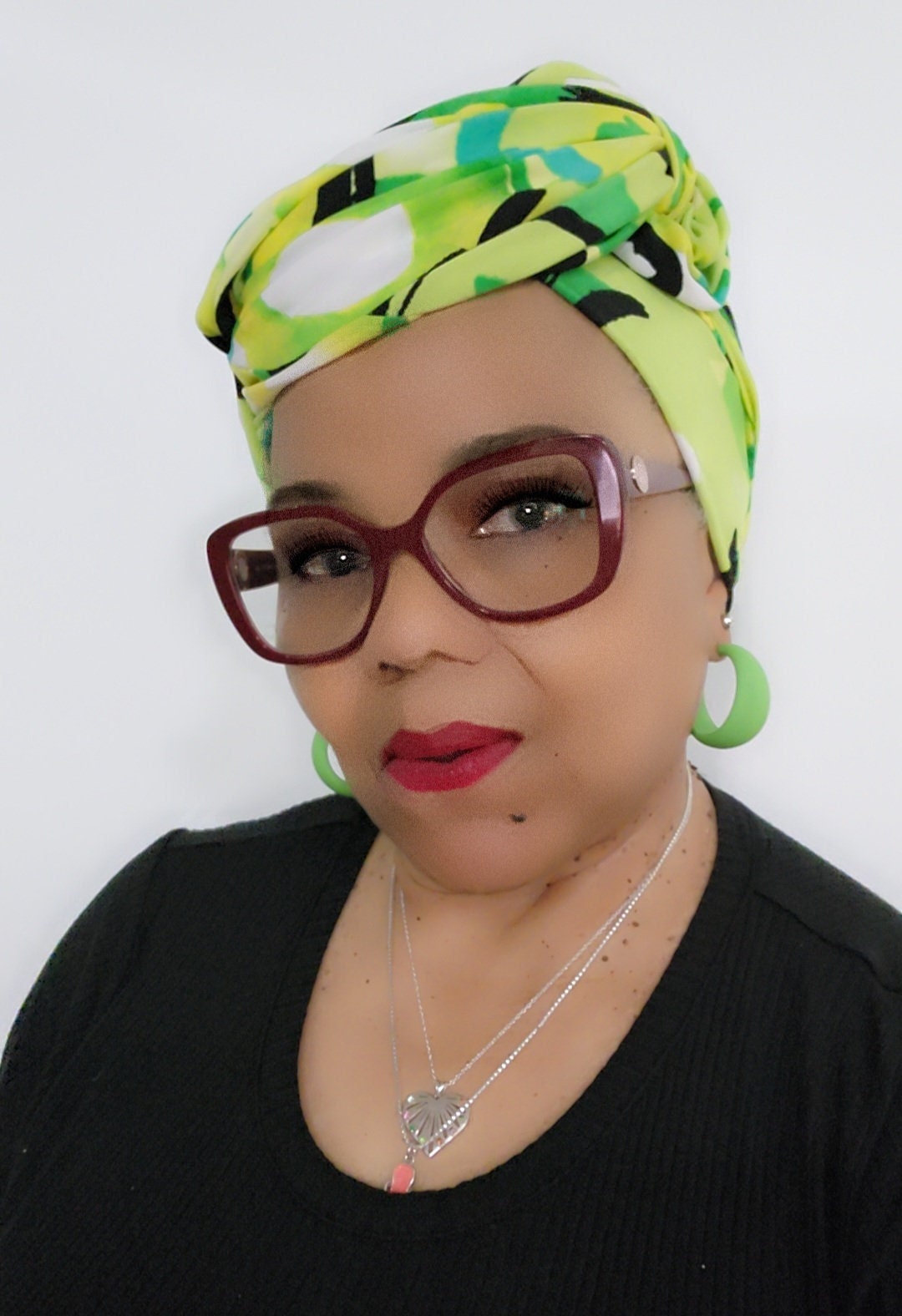 The Draping Hat, Hat Wrap, Multi-color Shades of Green, Turbans, Head ...
