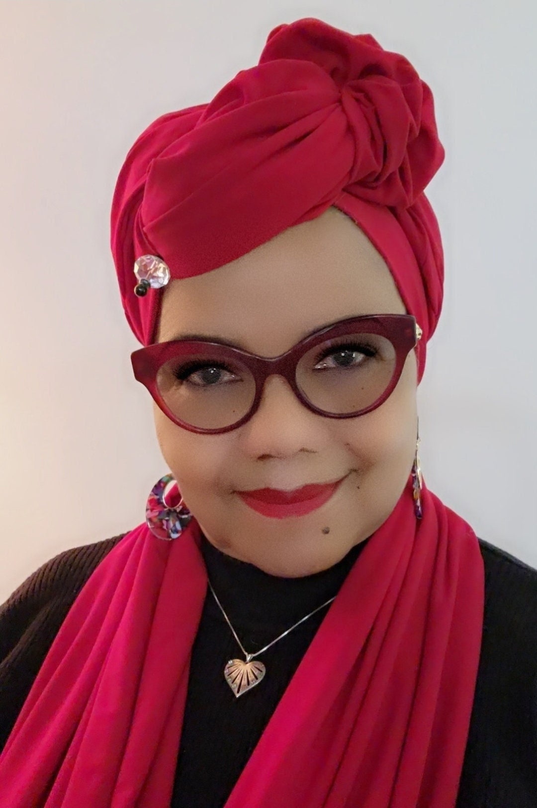 The Draping Hat, Ruby Red: Converts Easily Into Head Wraps! Versatile ...
