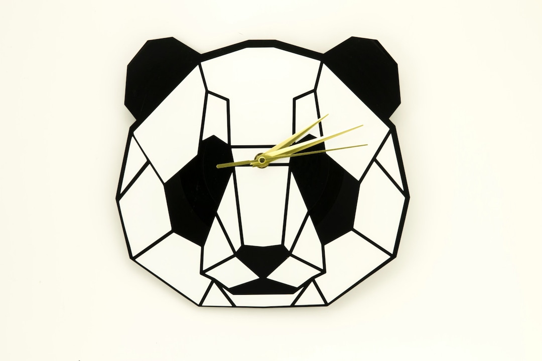 Kids Clocks | Panda Clock | Wall Clock | Vinyl Record Clock | Kitchen ...