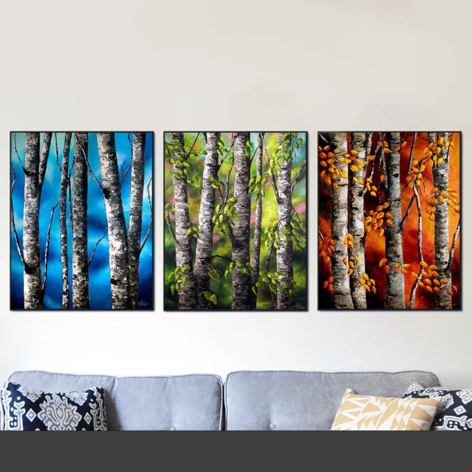 Complete Birch Tree Series by Veronica Hage - Set of 3 Prints of My ...