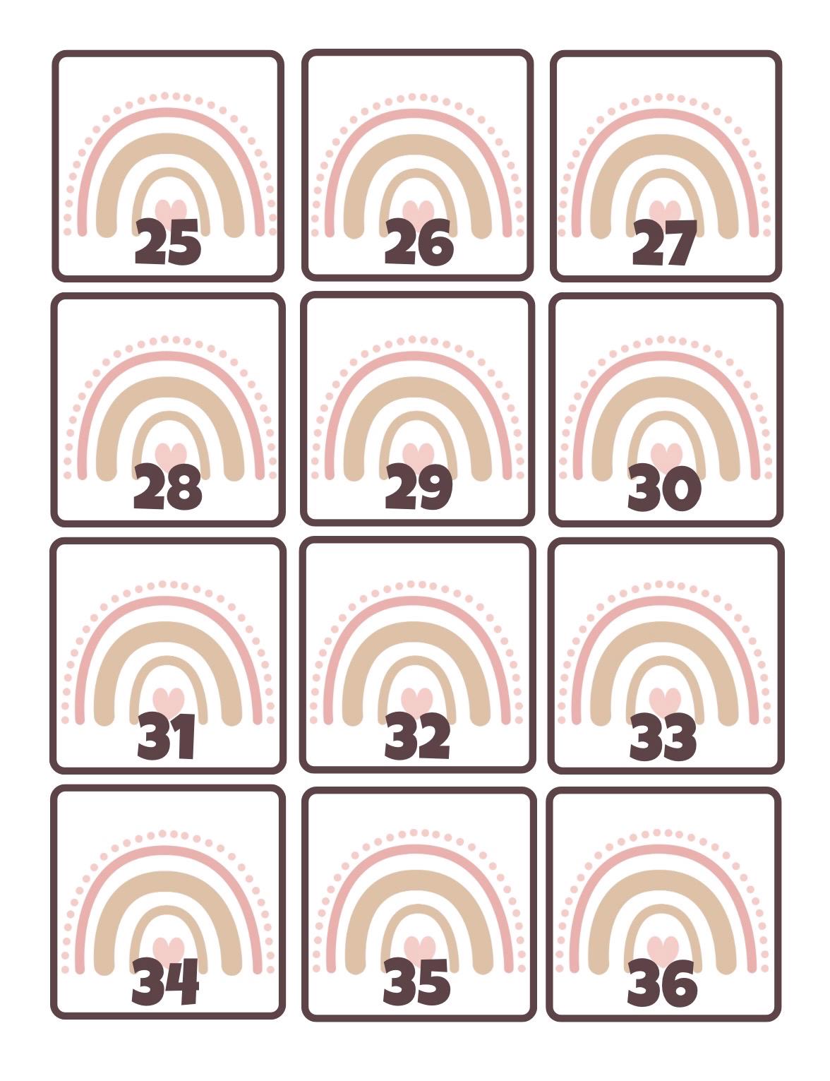 Modern Boho Number Labels - Etsy