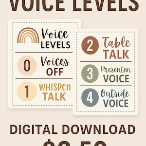 Modern Boho- Voice Levels - Etsy