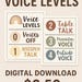 Modern Boho- Voice Levels - Etsy