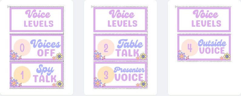 Groovy Voice Levels Classroom Poster – Retro Behavior Chart Printable ...