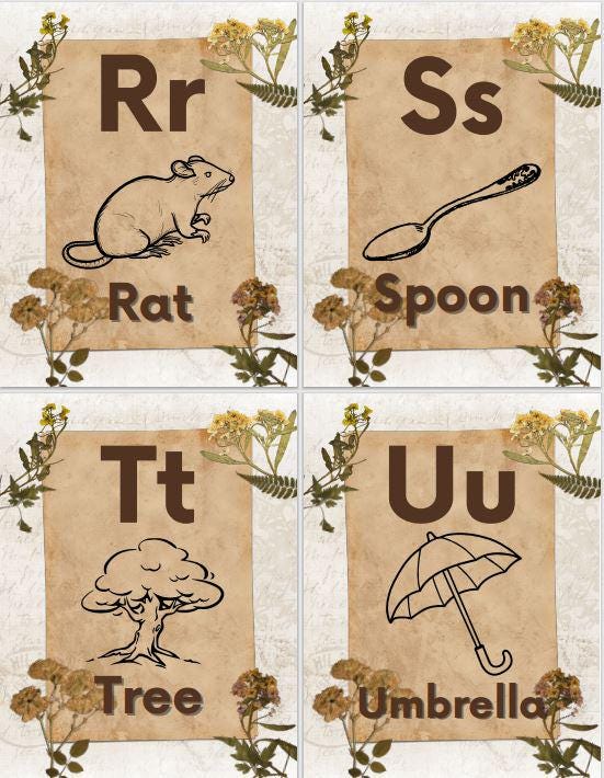 Farmhouse Alphabet Printable Decor for Classroom – Rustic Instant ...