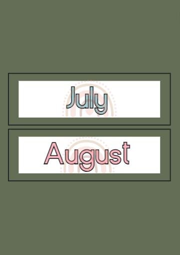 Modern Boho Months of the Year - Etsy