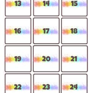 Colorful Rainbow Number Labels – Set of 1–36 | Bright Printable ...