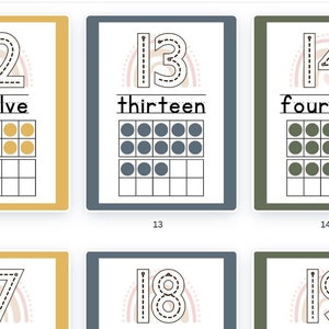 Modern Boho Number Pages 1-20 - Etsy