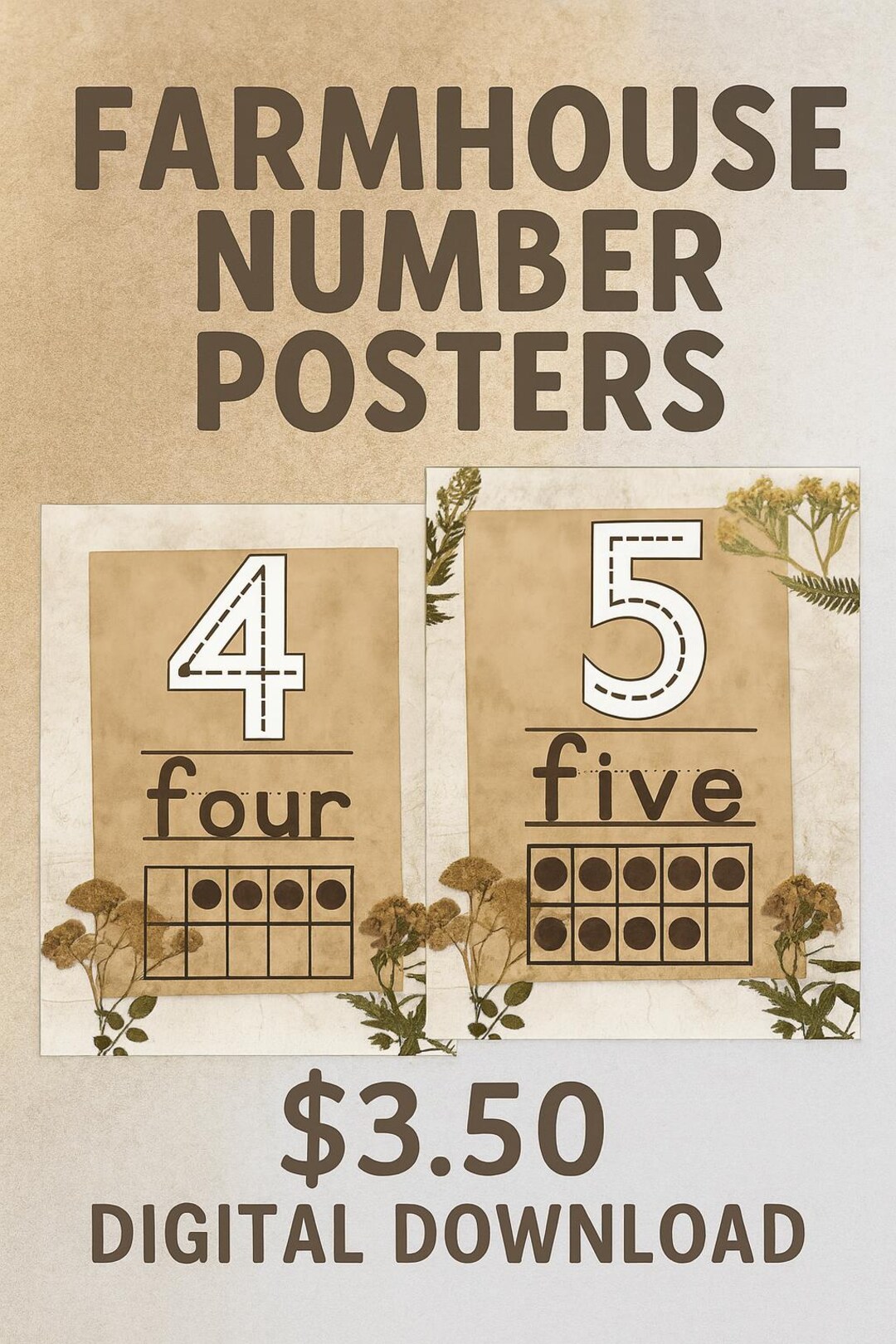 Farmhouse Numbers 1-20 Classroom Decor - Etsy