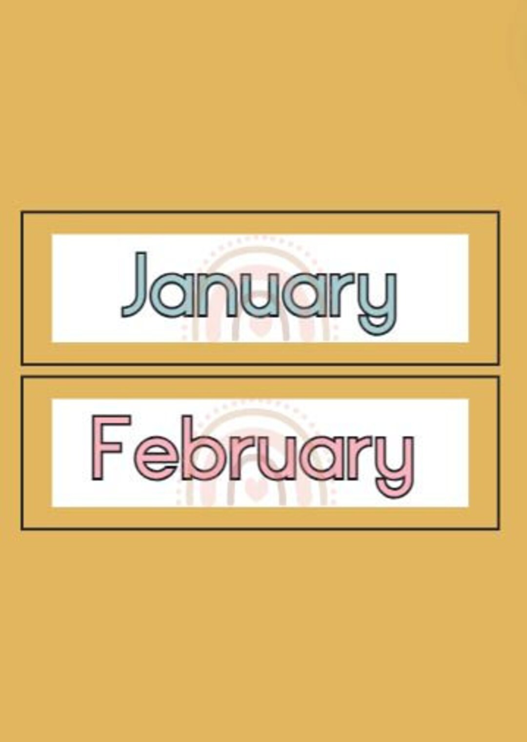 Modern Boho Months of the Year - Etsy