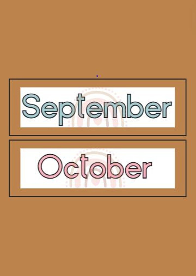 Modern Boho Months of the Year - Etsy