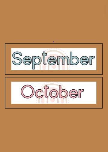 Modern Boho Months of the Year - Etsy