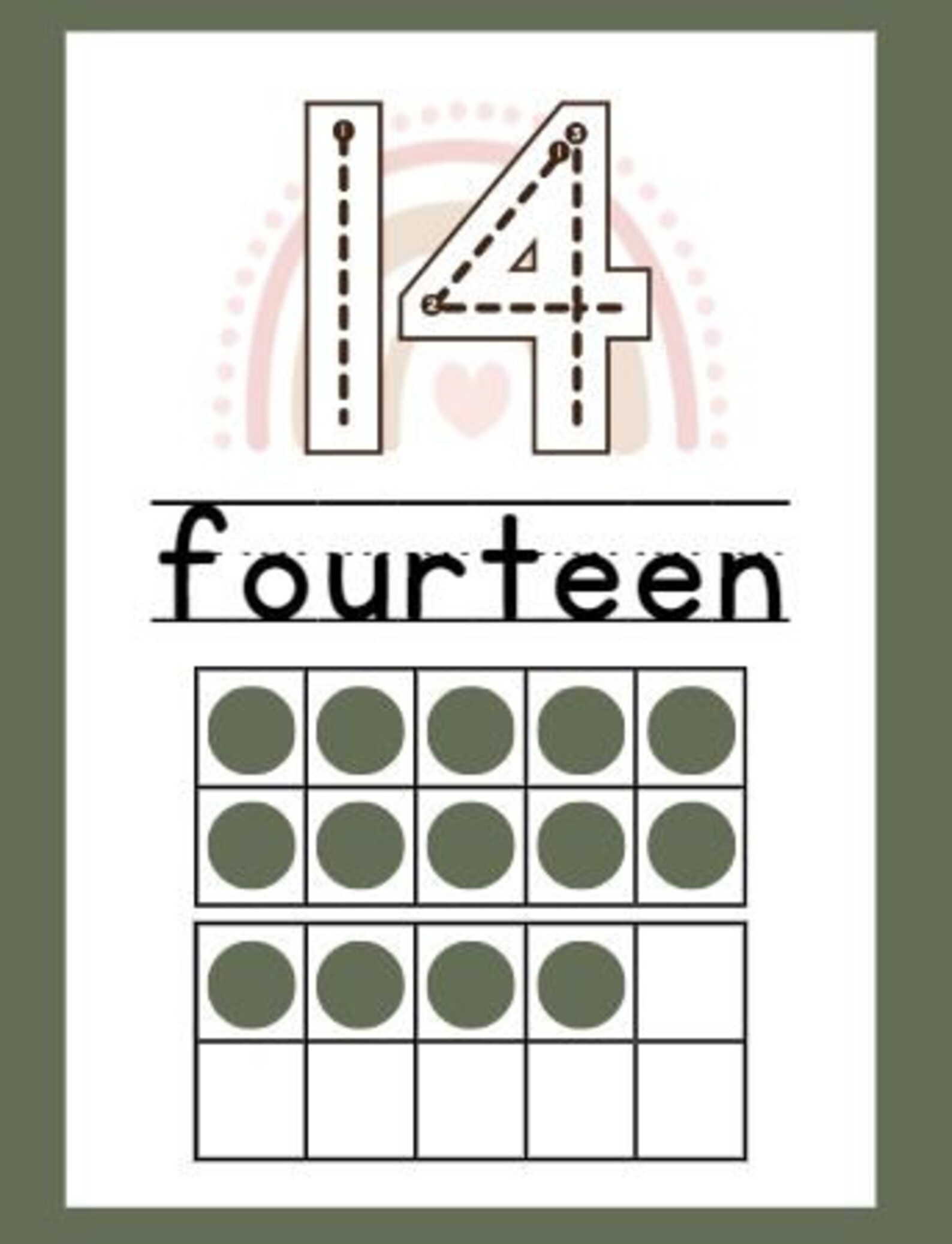 Modern Boho Number Pages 1-20 - Etsy