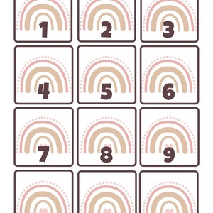 Modern Boho Number Labels - Etsy