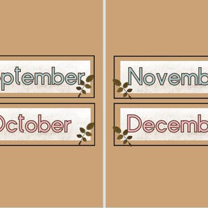Farmhouse Months of the Year Classroom Decor – Rustic Printable ...