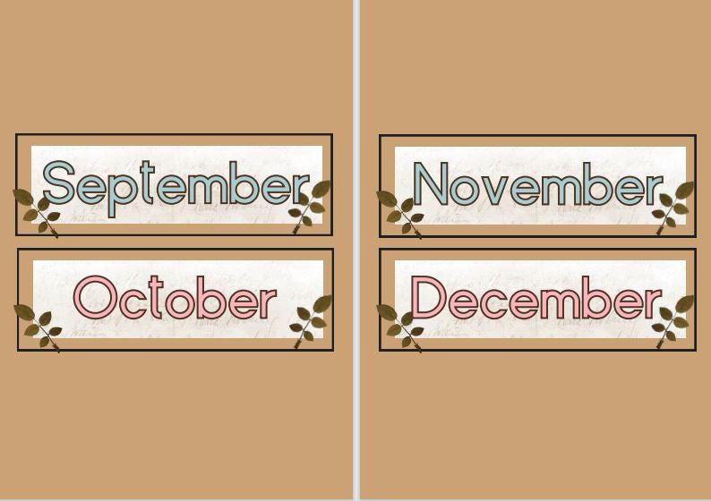 Farmhouse Months of the Year Classroom Decor – Rustic Printable ...