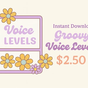 Groovy Voice Levels Classroom Poster – Retro Behavior Chart Printable ...