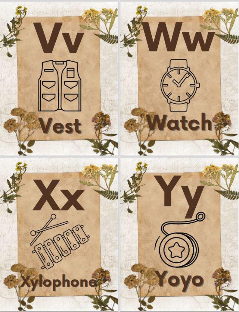 Farmhouse Alphabet Printable Decor for Classroom – Rustic Instant ...