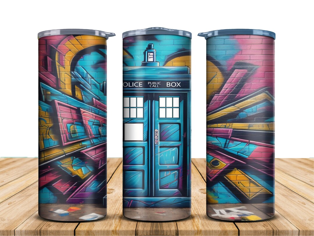 Graffiti Tardis, Insulated Tumbler - Etsy