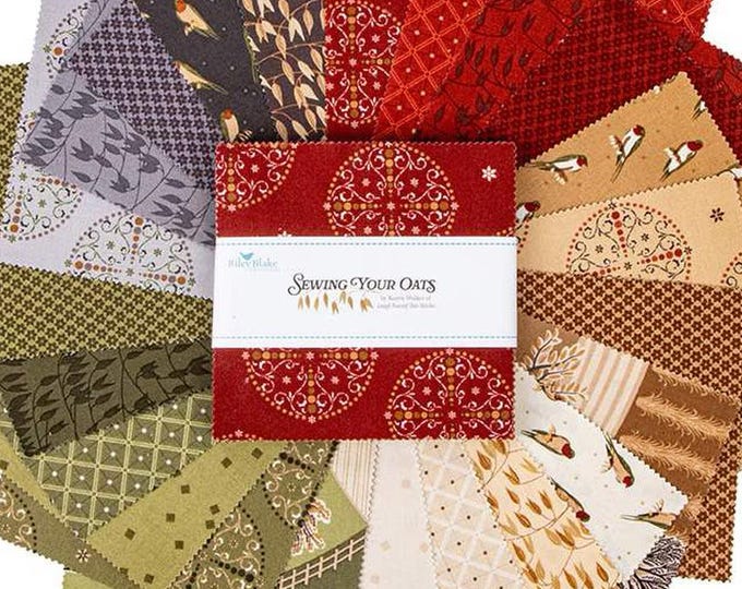 Sewing Your Oats 5" Stacker / Charm Pack - Riley Blake - Country Fabric ...