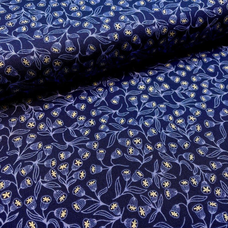 Dark Blue Fabric - Etsy
