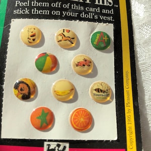 Vintage American Girl Mini Grin Pins Doll Accessory Stickers ...
