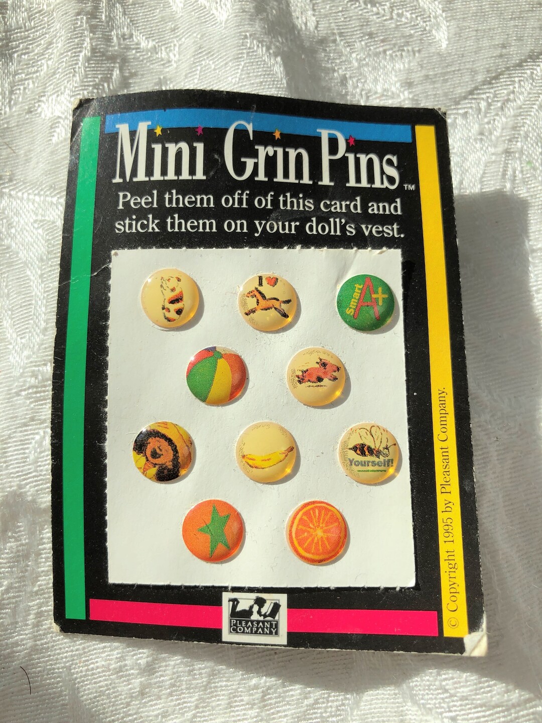 Vintage American Girl Mini Grin Pins Doll Accessory Stickers ...