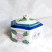 Vintage Porcelain Rose Trinket Box, Rose Hexagon Porcelain Box ...