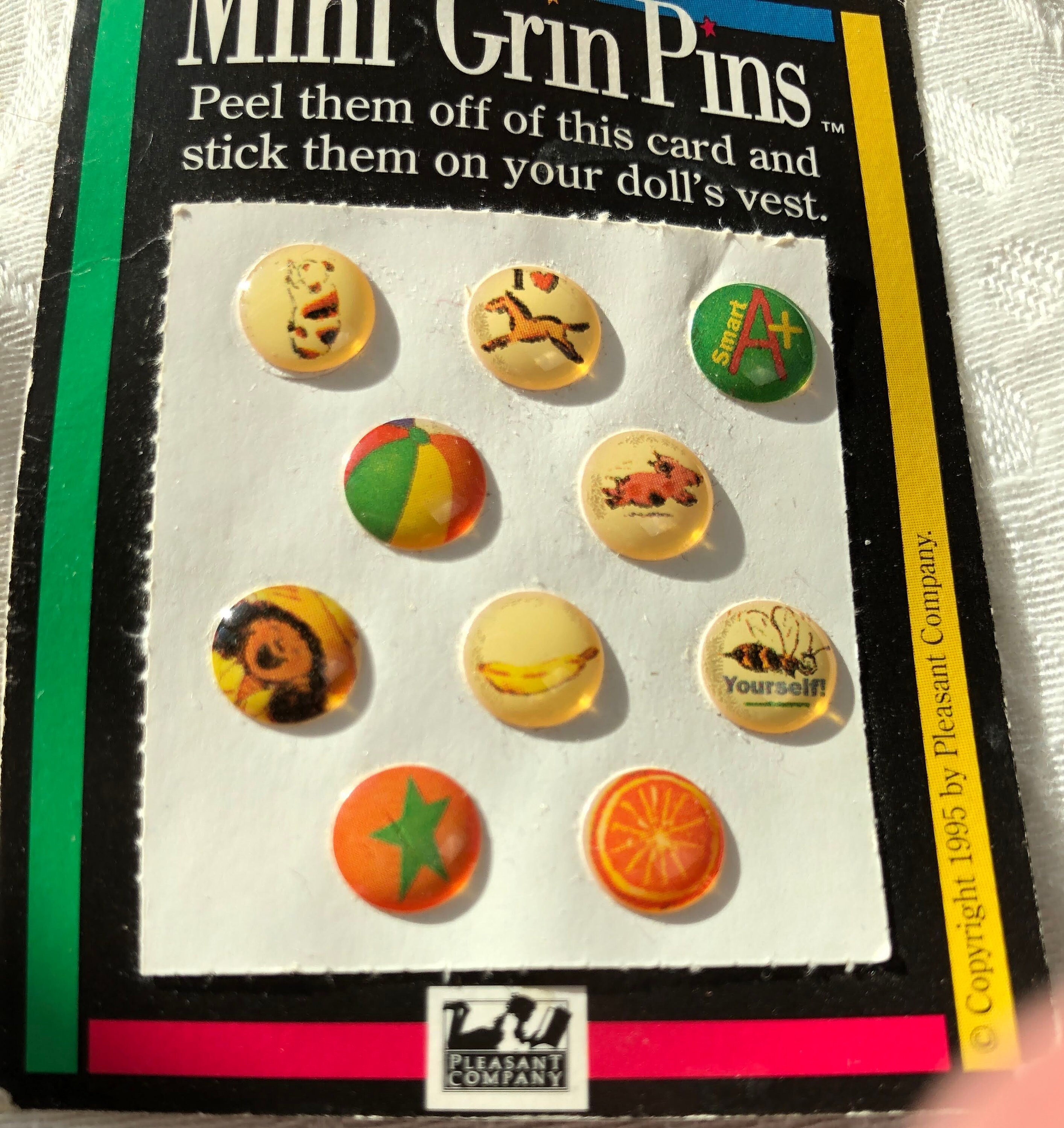 Vintage American Girl Mini Grin Pins Doll Accessory Stickers ...