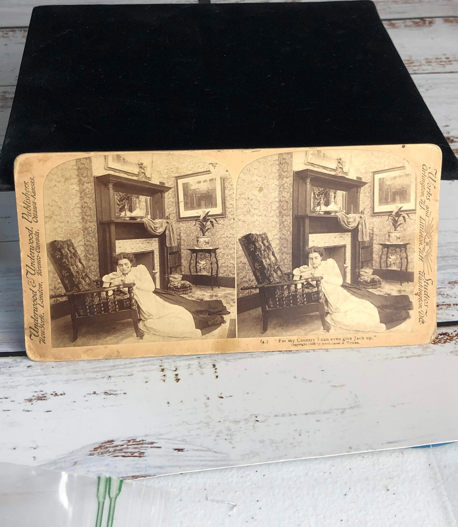 Antique SEPIA Stereoview Card 1899 19th Century Woman for My - Etsy