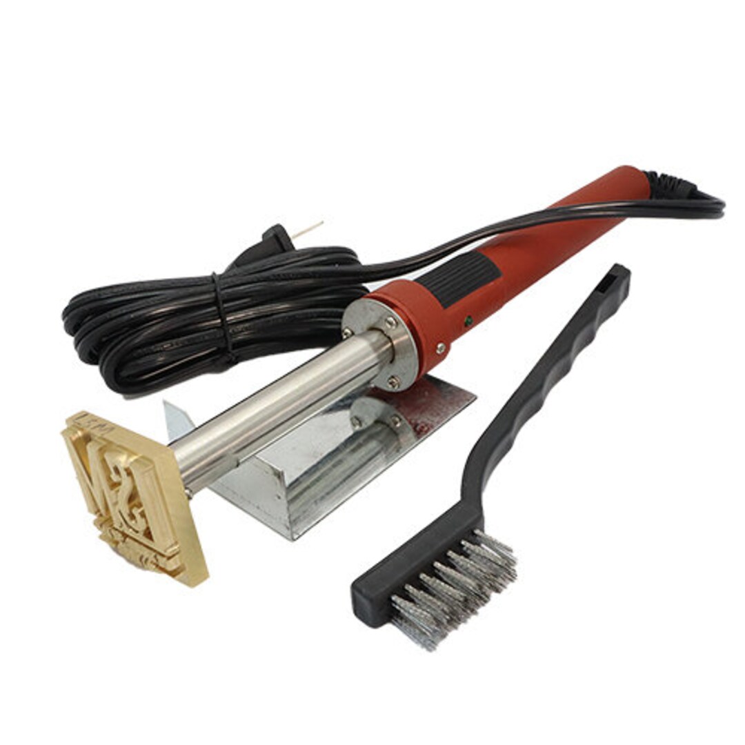 Custom Wood Burning Stamp With Heavy Duty 80 Watt 110 Volt Heating Iron ...
