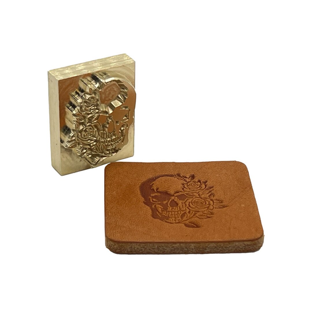 Skull Style N • Made in the U.S.A Stamp • Made in USA • 3/8 Thick Brass ...