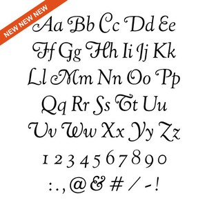 Goudy Cursive Alphabet Stamp Set•1/4 Tall (215 Piece Set)•upper and ...