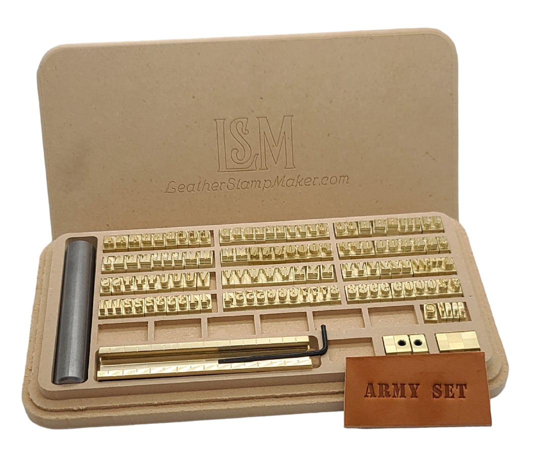 Army Alphabet Stamp Set • 1/4 Tall (137 Piece Set) • Upper Case ...