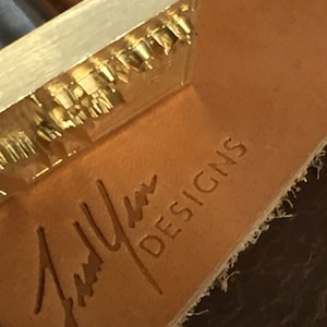 Custom Leather Stamps • Handle Included • Made in USA • 3/8 Thick Brass ...