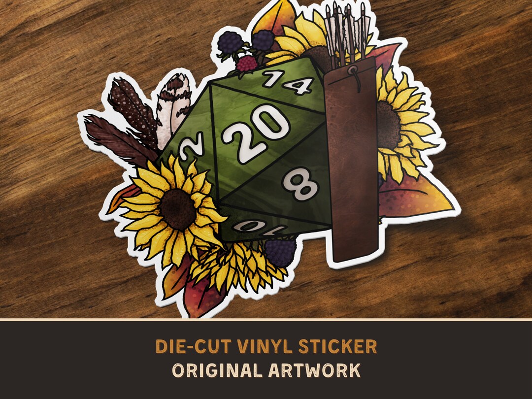 Ranger D20 Die-cut Vinyl Sticker D&D Dungeons and Dragons Tabletop RPG ...
