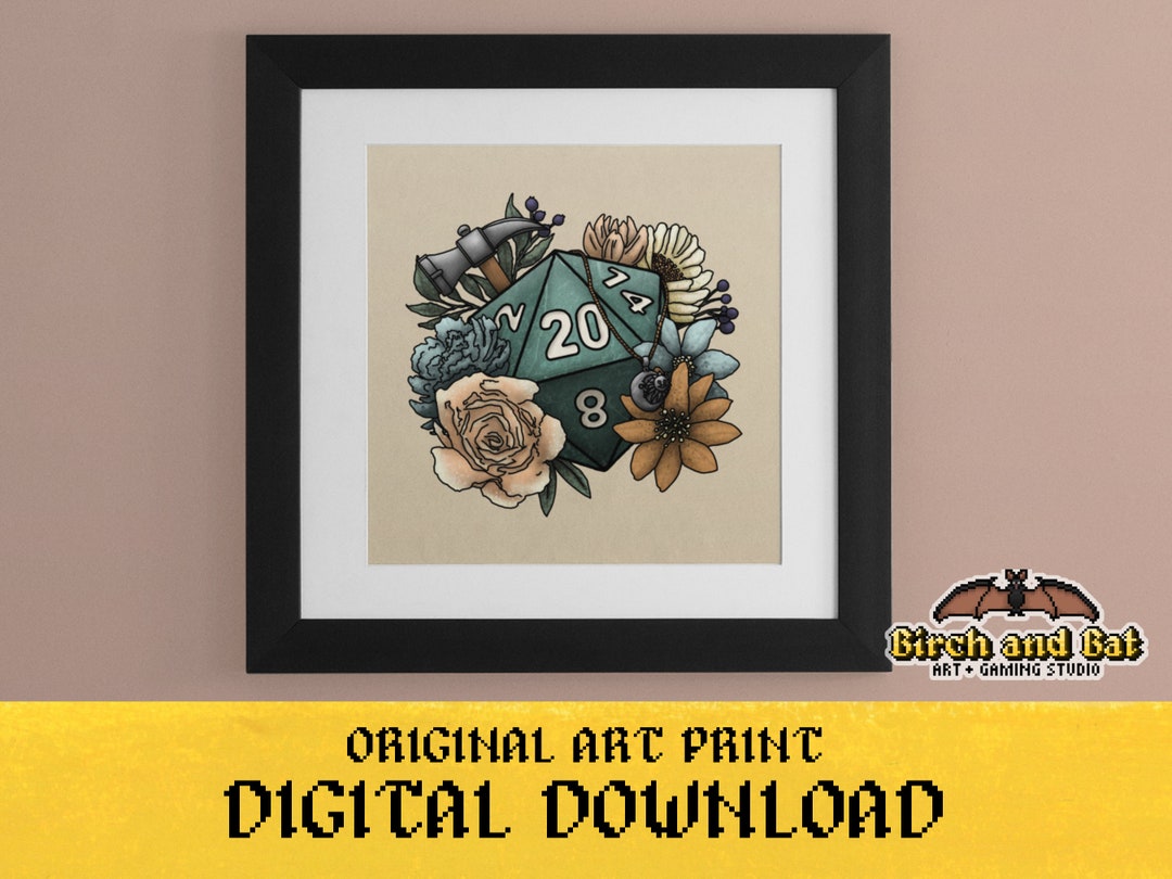 Cleric D20 Poster Original Art Print DIGITAL DOWNLOAD - Etsy