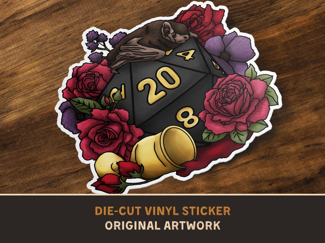 Vampire D20 Die-cut Vinyl Sticker D&D Dungeons and Dragons Tabletop RPG ...