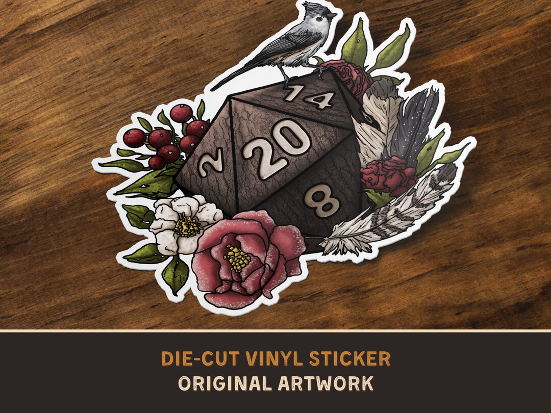 Druid D20 Die-cut Vinyl Sticker D&D Dungeons and Dragons Tabletop RPG ...