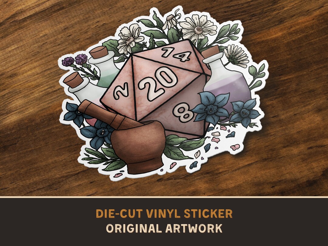 Alchemist D20 Die-cut Vinyl Sticker D&D Dungeons and Dragons Tabletop ...