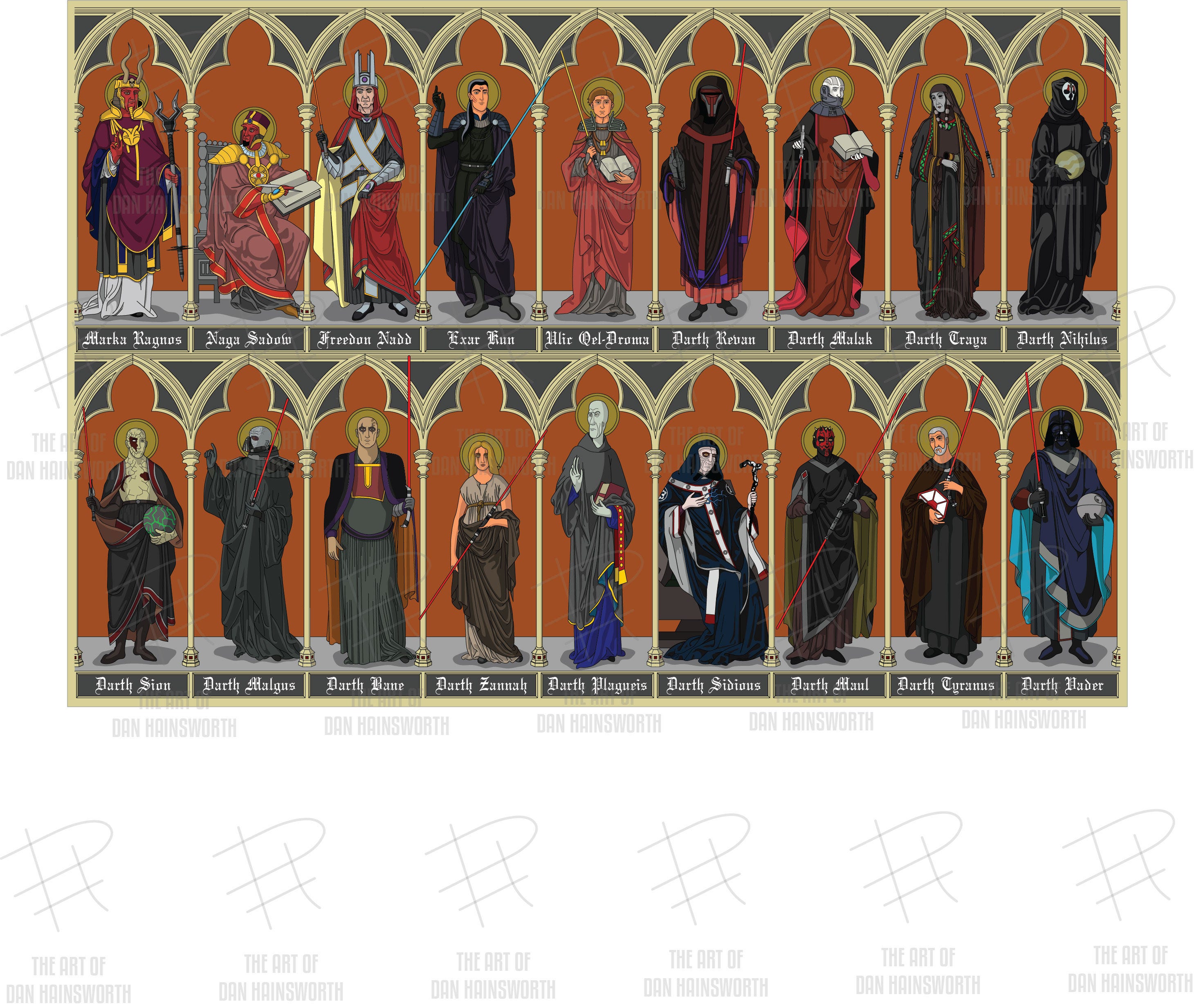 All The Sith Lords In Order