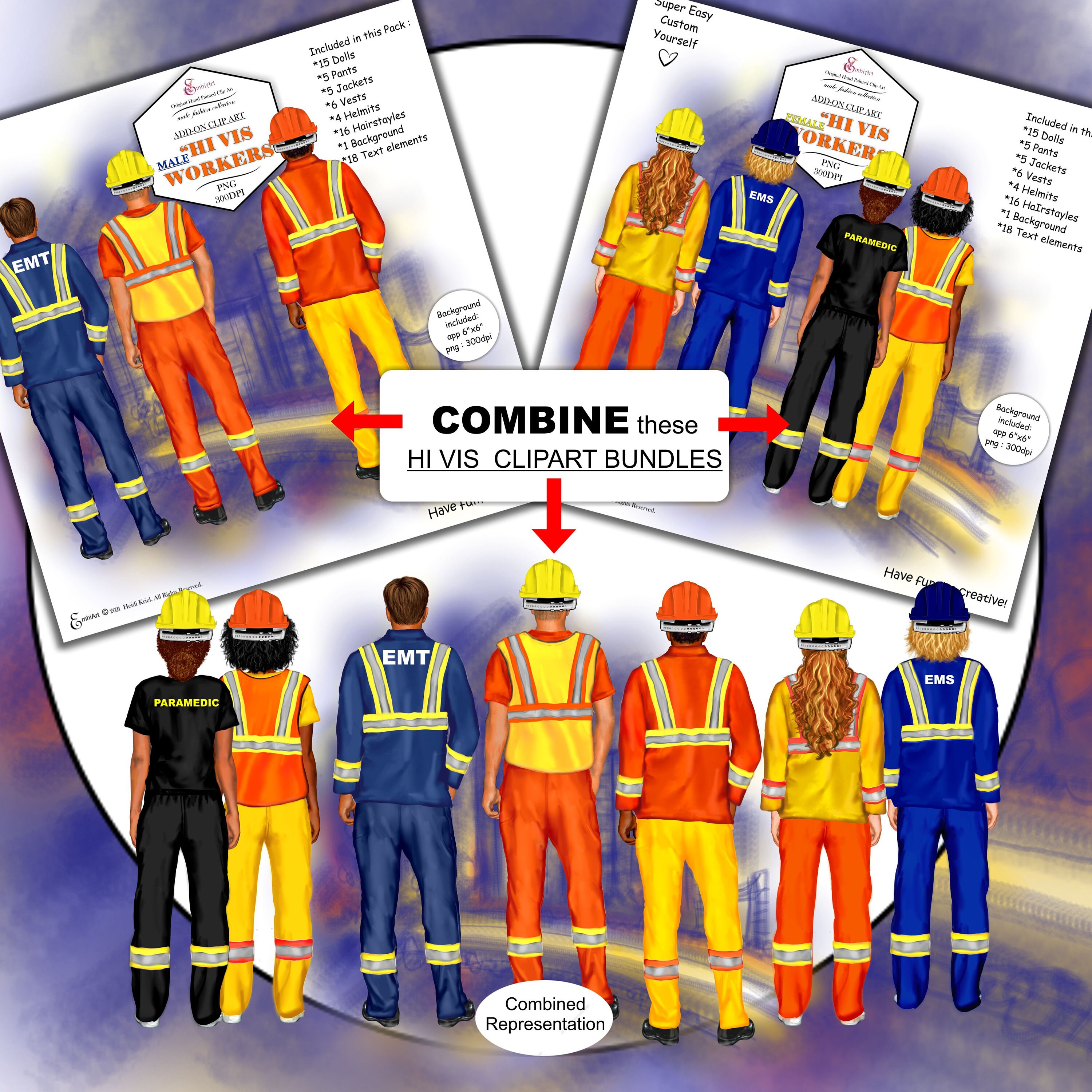 Hi Vis Frontliner Industrial Worker Male First Responder | Etsy