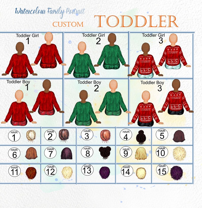 Family Portrait Christmas Sitting Family Custom Yourself | Etsy