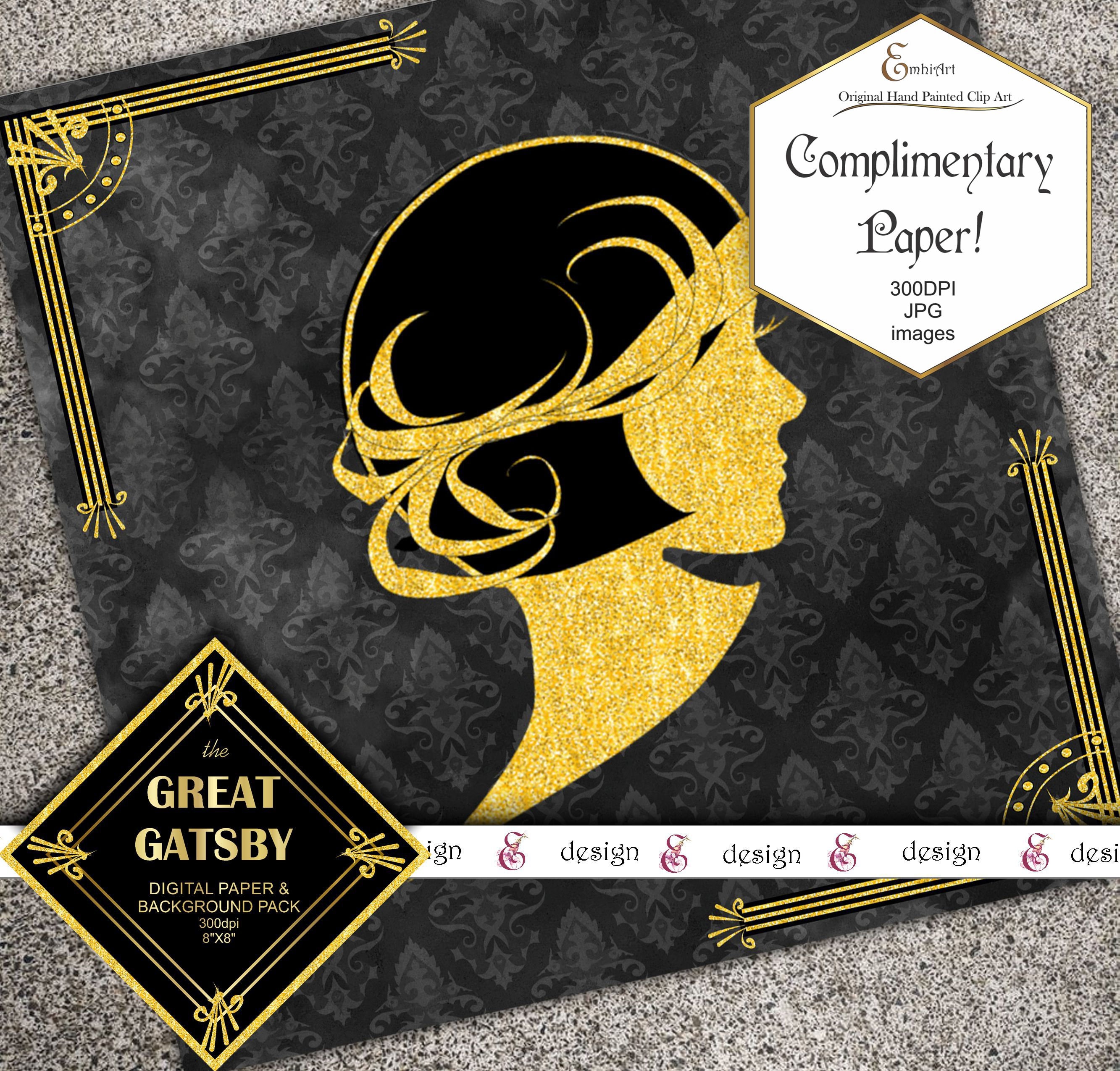 The GREAT Gatsby Digital PAPER BACKGROUND Set of 16 : Instant - Etsy ...
