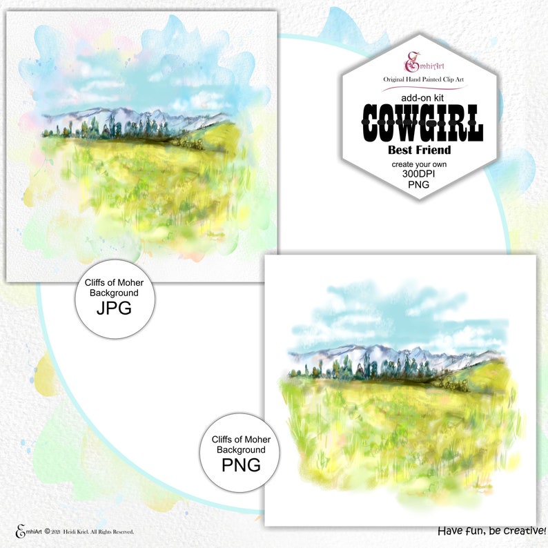 Cowgirl Custom Add-on Clip Art Pack.hand Painted - Etsy