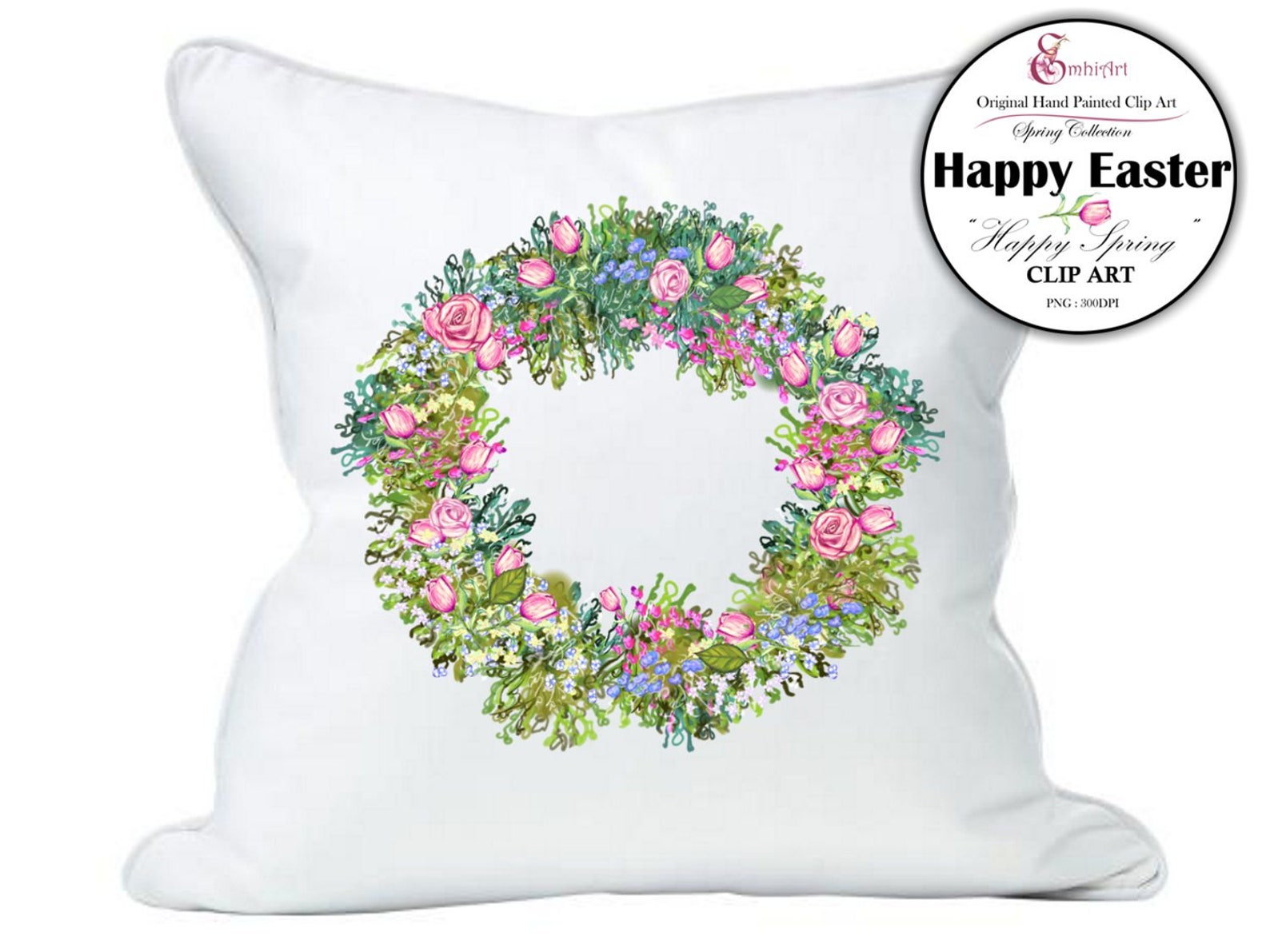 Easter Spring Clip Art Bundle.flowers Easter Eggs Cute - Etsy